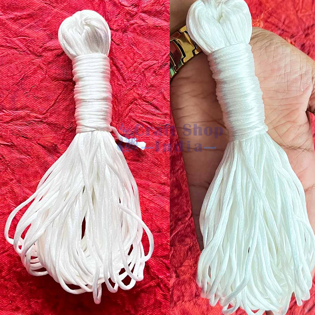 White Color Malai Dori- 20 meter – craftshopindia