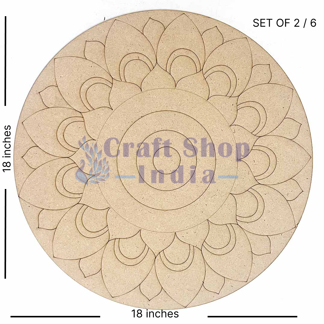 Mandala Design(1) MDF Engraved Base – craftshopindia