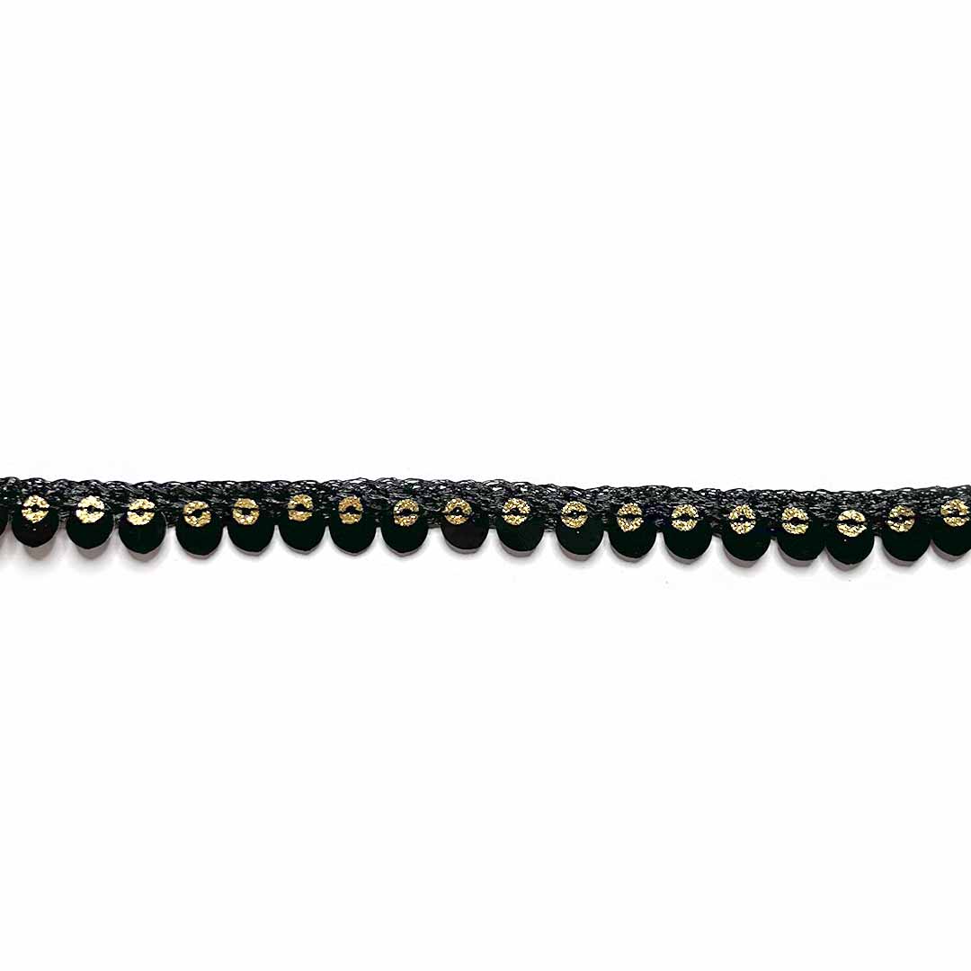 Golden & Black Color Sequence Lace Border (9 meter) – craftshopindia